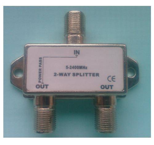 Satellite TV Splitters & Switches - 2 Way "F" RF Splitter With AC/DC ...