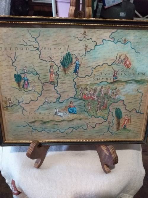 Maps - Very Rare Antique Poly Albion Map Of The Shyre Counties - (1613 ...