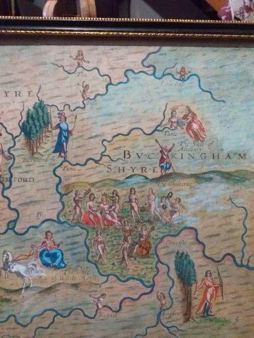 Maps - Very Rare Antique Poly Albion Map Of The Shyre Counties - (1613 ...
