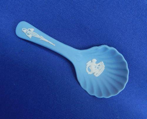 English Porcelain - Wedgwood Blue Jasperware Cupid Shell Christening ...