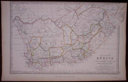 Maps - 1870 Map of Southern Africa, Excellent condition, Original ...