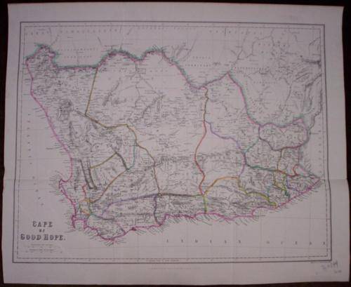 Maps - 1880 Map of Cape Colony, Good condition, Original Bartholomew ...