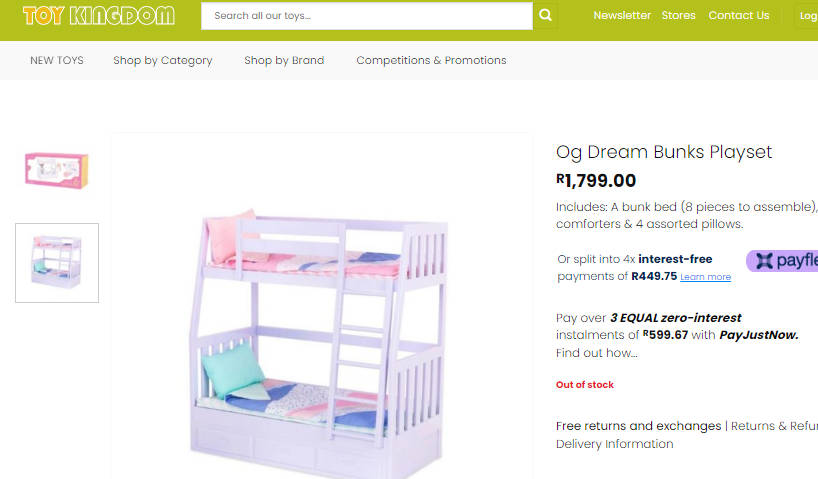 Other Doll Clothing, Shoes & Accessories - Our Generation Deluxe Dream Bunk Beds was listed for ...