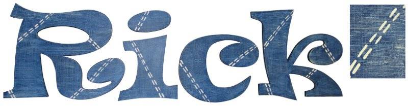 Wall Decor - Personalised Wooden Letters - Ravie Font Denim was listed ...