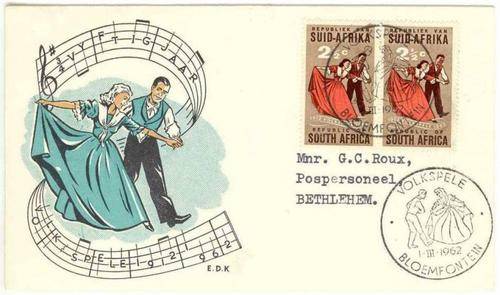 Republic of South Africa - RSA Scarce Volkspele FDC with Pair SUPERB ...