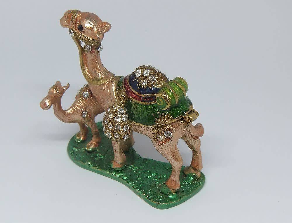 Metal - AN EYE CATCHING HEAVY SMALL METAL CAMEL `BOX` WITH ENAMEL ...