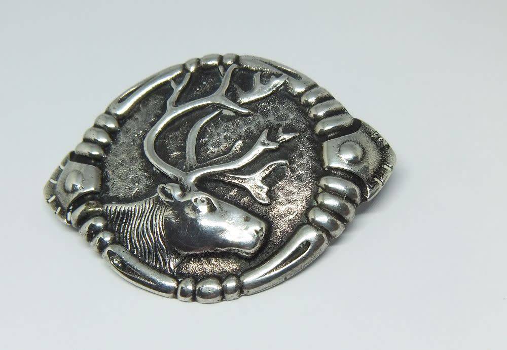 Brooches - An amazing solid 830 silver antique Scandinavian designer ...
