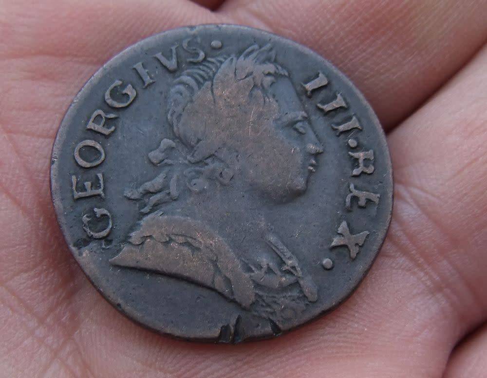 Great Britain - Rare !! A 1773 Britain 1/2 Penny - King George III ...