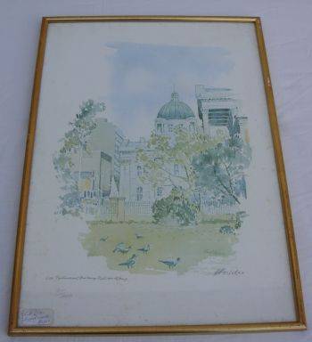 Gouache - SIGNED ART PRINT - LISTED ARTIST PAUL WILES - BEHIND GLASS ...