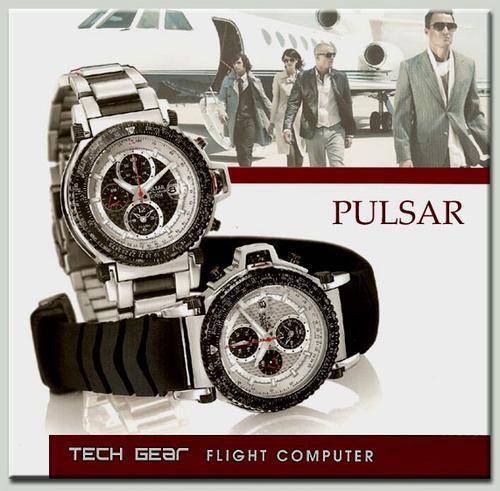 Men's Watches - PULSAR by SEIKO PILOT AVIATOR CHRONOGRAPH ALARM 100M WR ...
