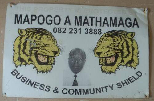 Advertising - OLD MAPOGO A MATHAMAGA SECURITY TIN SIGN was sold for R1 ...