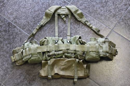 Kit - Genuine Rhodesian P69 Load Bearning Webbing set was sold for R15 ...