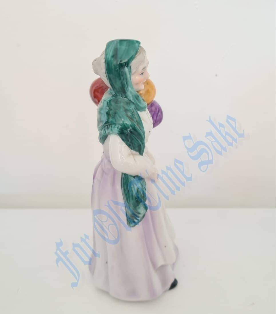 Porcelain & Ceramic - Vintage Porcelain lady with Balloons figure, no ...