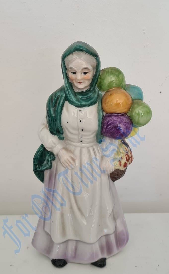 Porcelain & Ceramic - Vintage Porcelain lady with Balloons figure, no ...