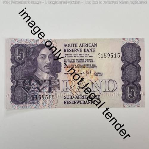 GPC de Kock - GPC de Kock First Issue R5 banknote X 5 replacement ...