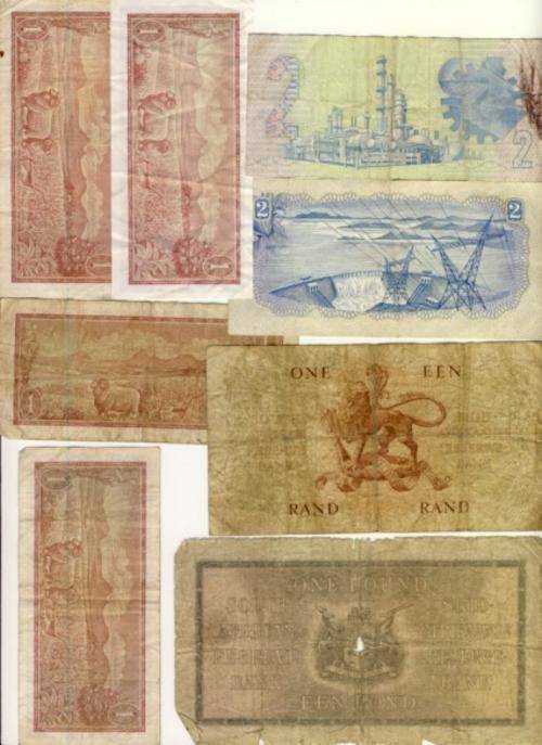 Other South African Bank Notes - Lot of 8 old South Africa banknotes ...