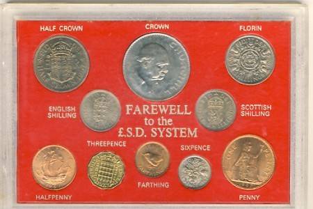 Europe - Great Britain UNC coin set Farewell to the LSD system was sold ...