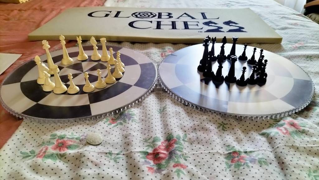 Chess, Draughts & Checkers - Very Unique Circular Chess Board. Complete ...