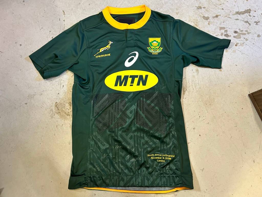 Sporting Memorabilia - Rugby : Springbok Players Jersey 2018 ( Blood ...