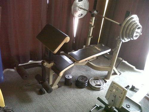 Home Gyms - Trojan muscle craft bench (optional barbell set) was sold ...