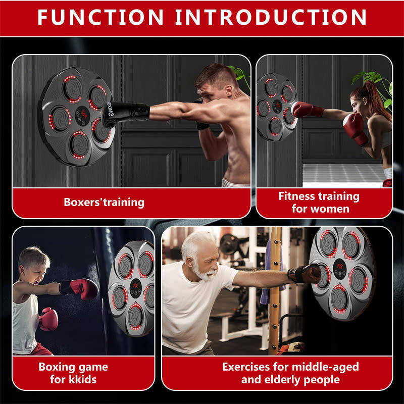Training Equipment - Adult Smart Electronic Music Boxing Mat Wall ...