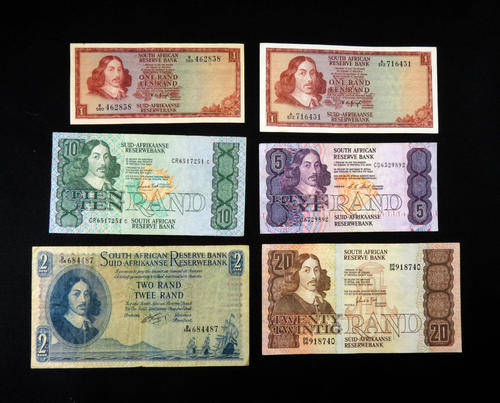 Other South African Bank Notes - Lot of 6 x decent condition old SA ...