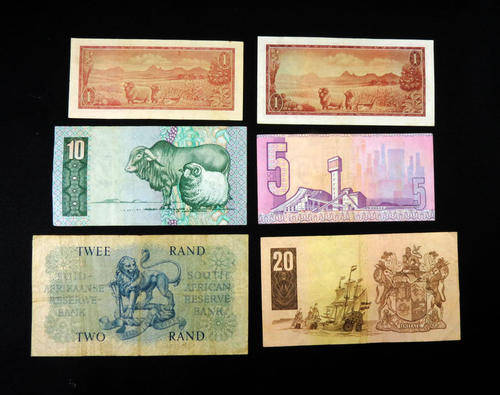 Other South African Bank Notes - Lot of 6 x decent condition old SA ...