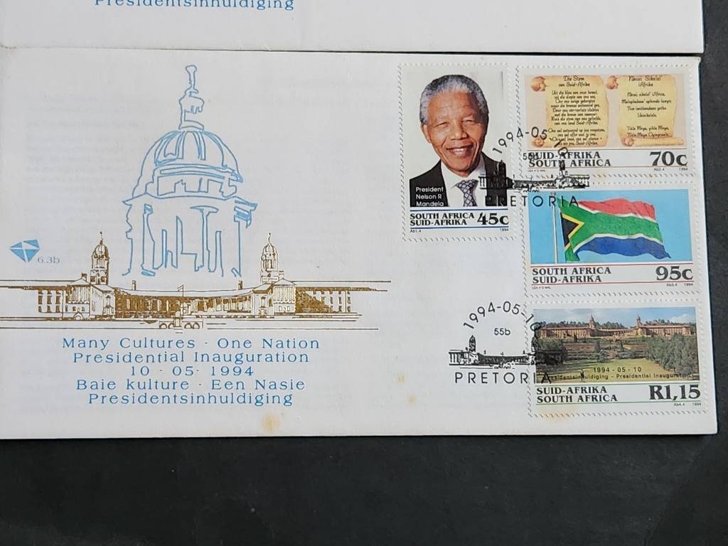 Inauguration R5 - Nelson Mandela First Day Cover Proof R5 and with ...