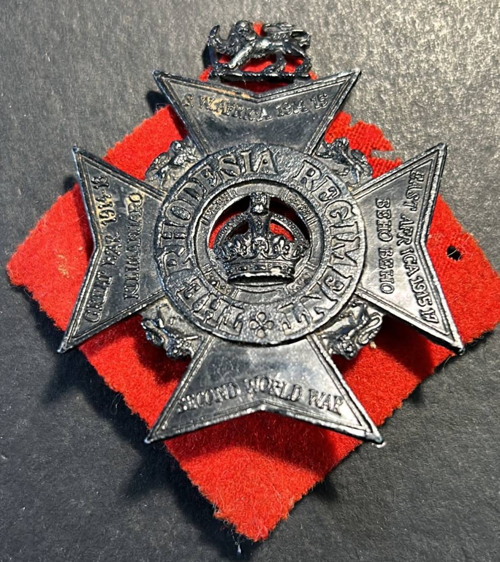 International Badges & Insignia - Rhodesian - Rhodesia Regiment Cap ...