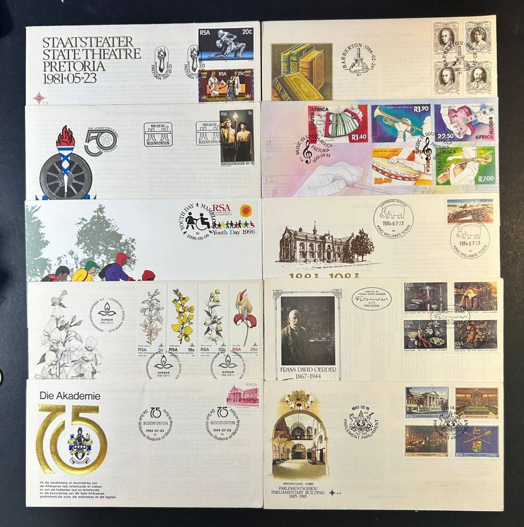 Other South African - Collection of 10 South African First Day Covers ...