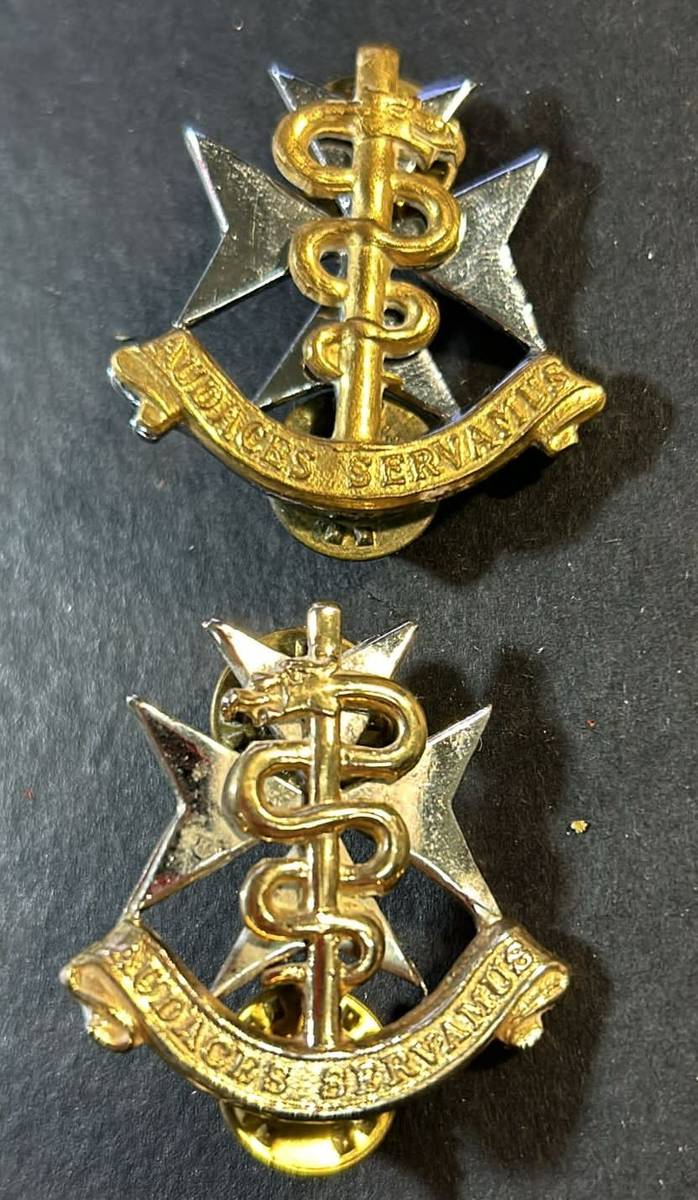 South African Army - SADF - Medical Corps Collar Badge Pair was sold ...