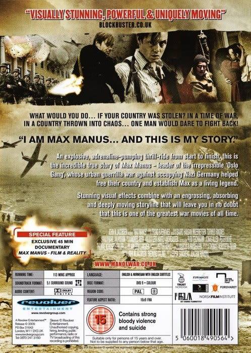 Movies - Max Manus: Man of War (2008) [DVD] was sold for R99.00 on 25 ...
