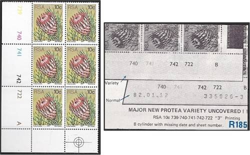 Republic of South Africa - 1982 RSA 10c Protea A-Control with Date ...