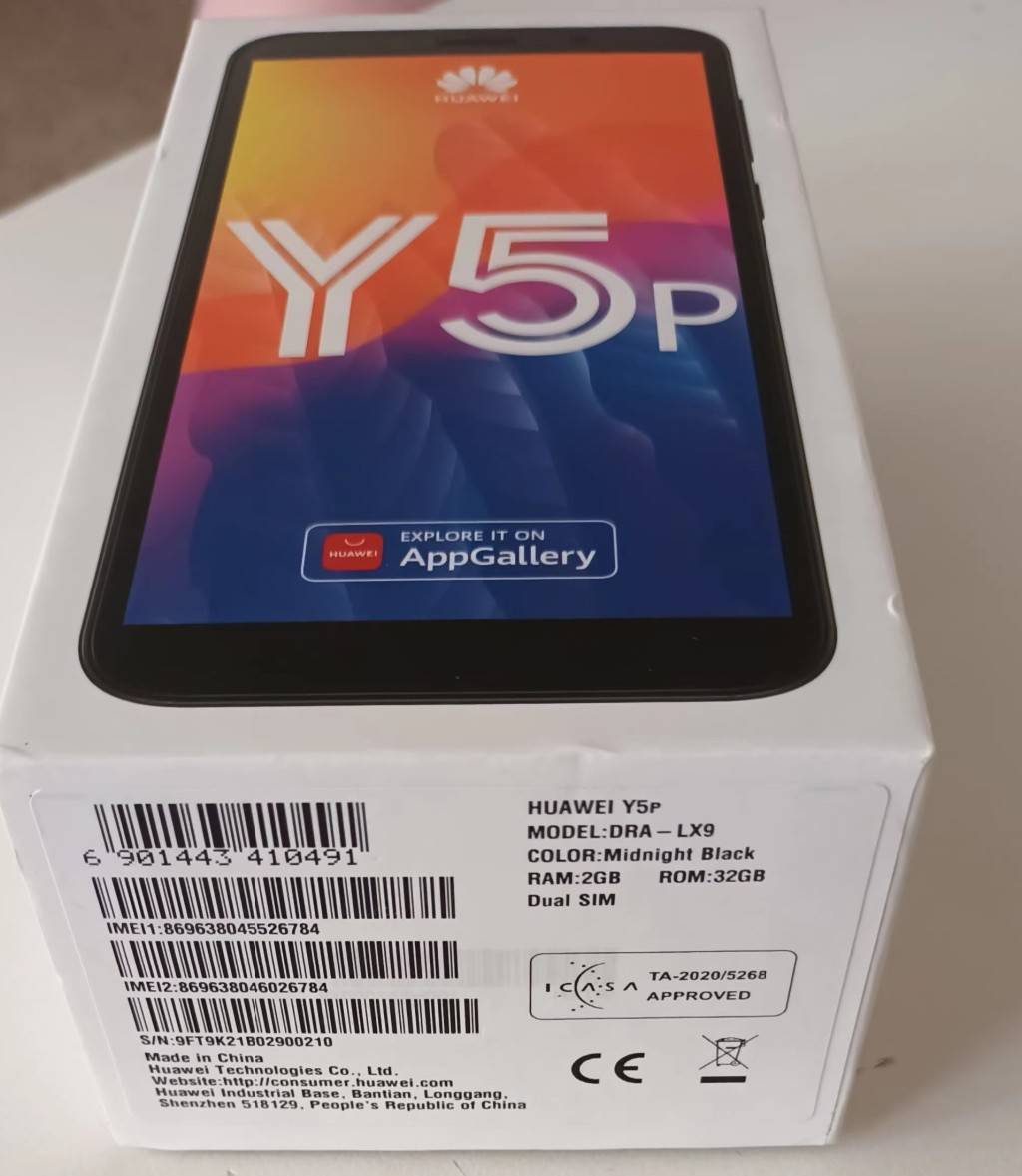 Huawei - Huawei Y5p 32GB Dual Sim - Midnight Black-open box, like new ...
