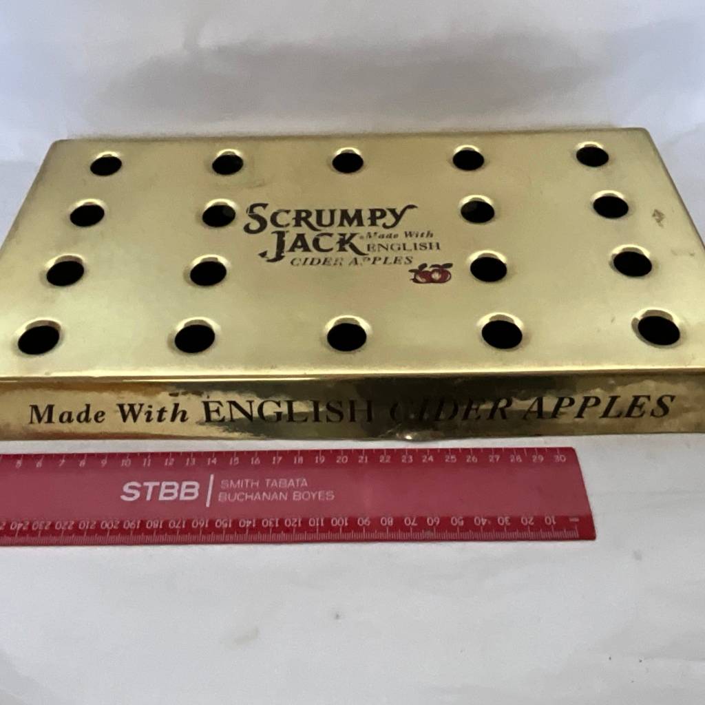 Bar Accessories - Bar ware Pub Man Cave Brass Drip Tray with Holes To Top Scrumpy Jack was sold ...