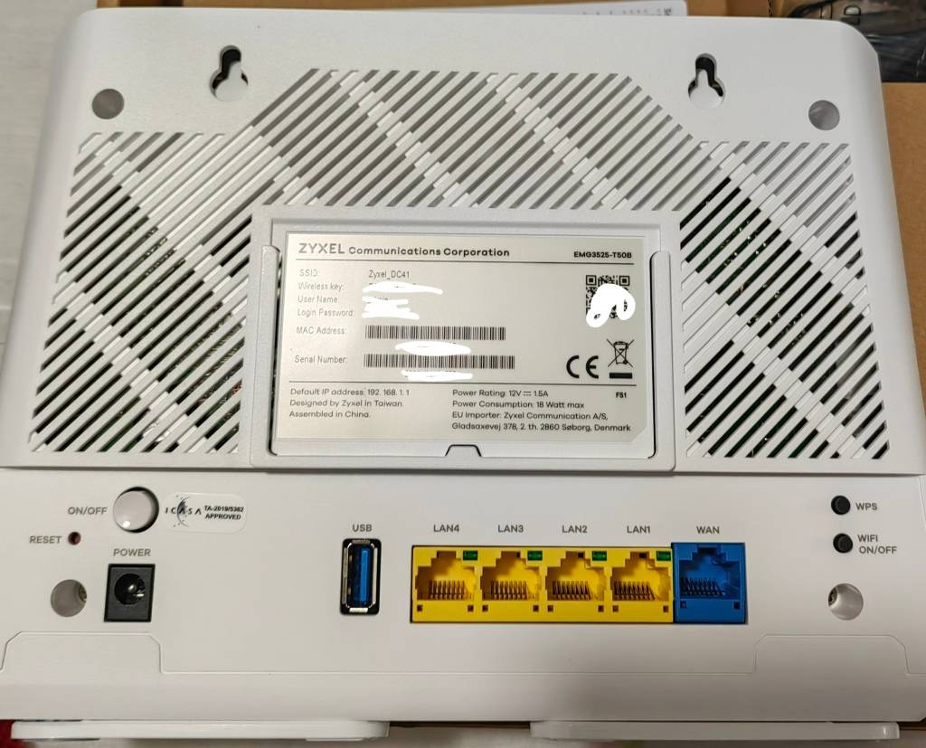 Modems - Zyxel Dual-Band Wireless AC/N Gigabit Ethernet Gateway EMG3525 ...