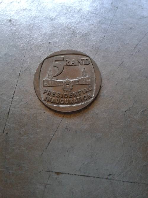 Five Rand - RSA 5 Rand 1994 (Presidential inauguration) was listed for ...