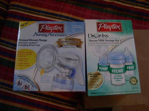 Breast Pumps - Playtex Breast Pump + Breast Milk Storage Kit (BPA free ...
