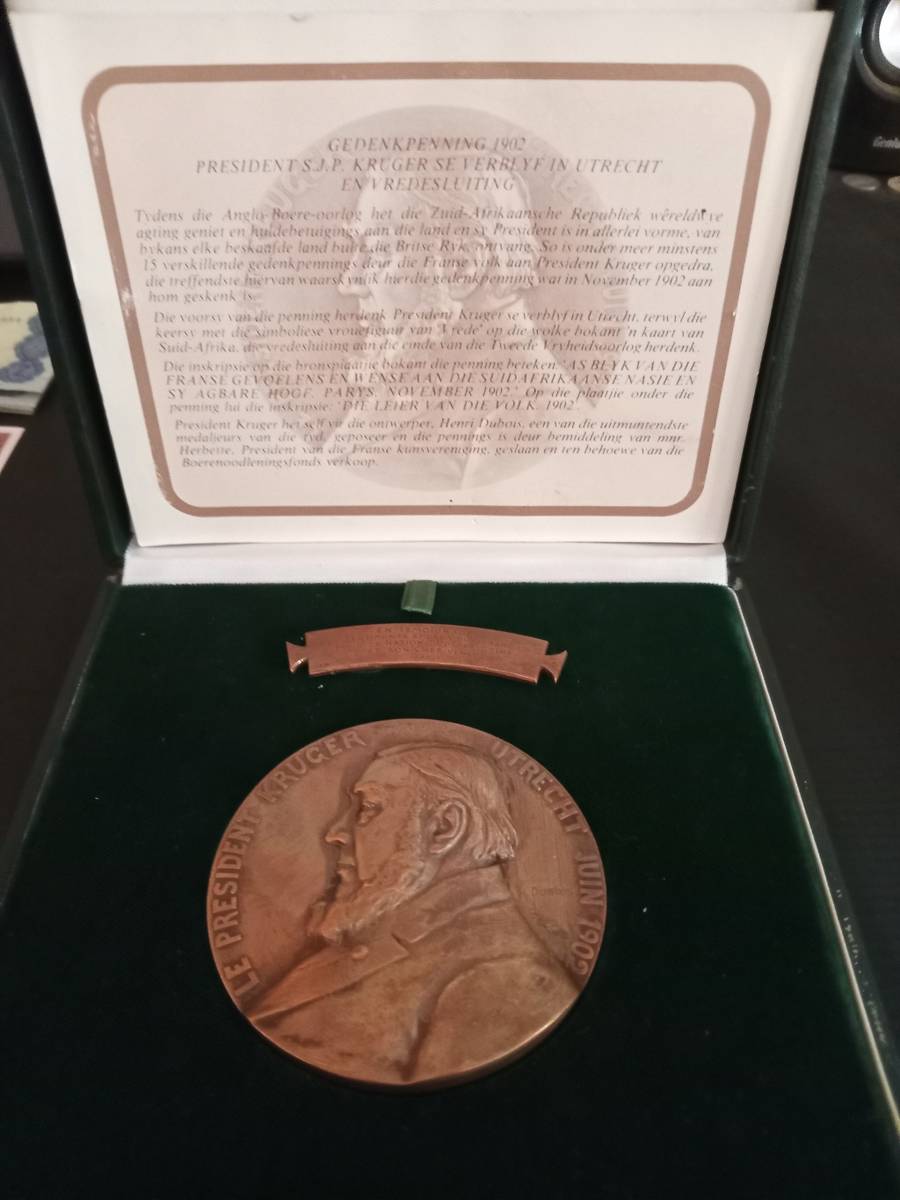 Boer War - Boer War Paul Kruger Utrecht Medal by Henri Du Bois. Only 1 ...