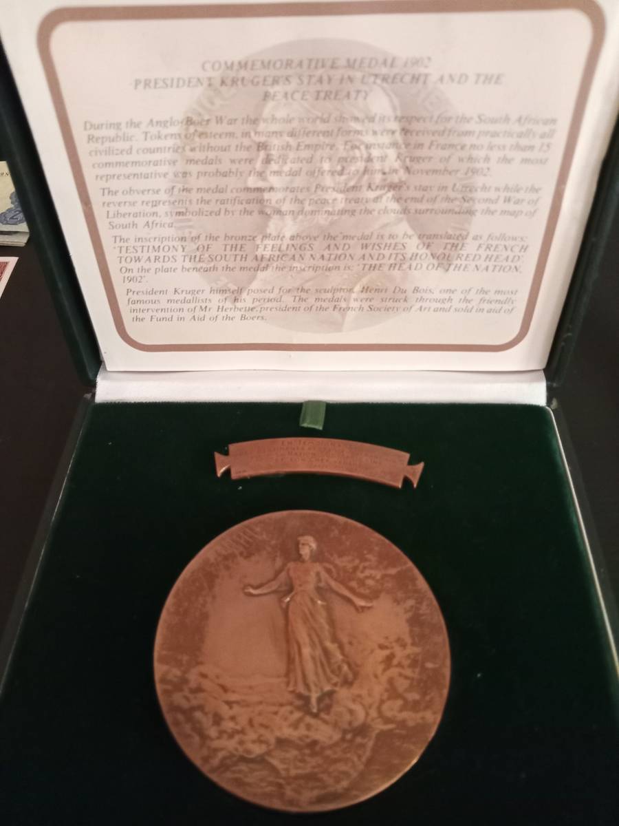 Boer War - Boer War Paul Kruger Utrecht Medal by Henri Du Bois. Only 1 ...