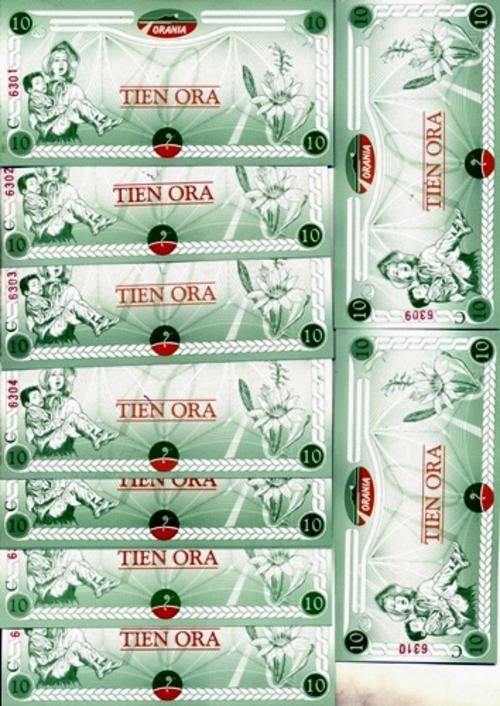 Other South African Bank Notes - ## Orania Tien Ora ## Ten Notes ...