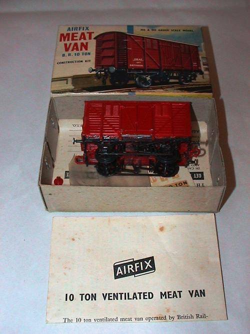 Railway - AIRFIX MEAT VAN B.R. 10 TON HO & OO SCALE MODEL CONSTRUCTION ...