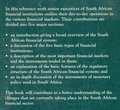 Business, Finance & Law - [B:2:S:CC]-The South African Financial System ...