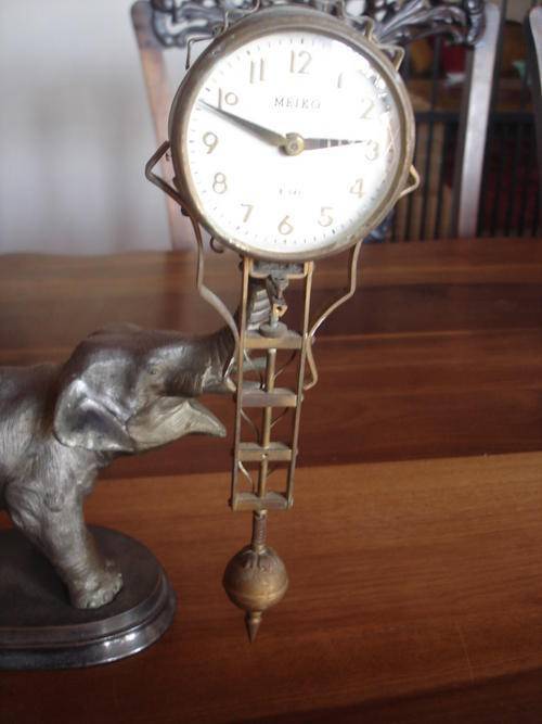 Mantel Clocks - UNUSUAL MEIKO SWINGING ELEPHANT CLOCK C 1960 was sold ...