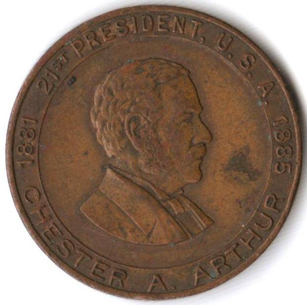 Tokens - Chester A Arthur token, president of USA 1881-1885 was sold ...