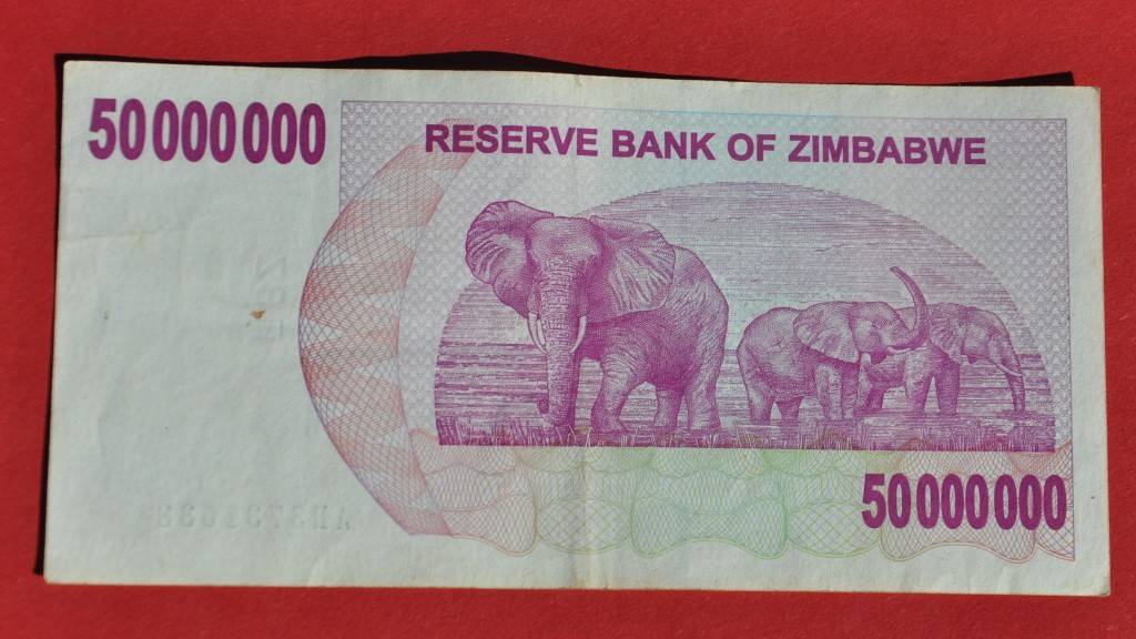 Africa - ZIMBABWE 50 Million Dollars 2008 Bearer Cheque, ***EF*** for ...
