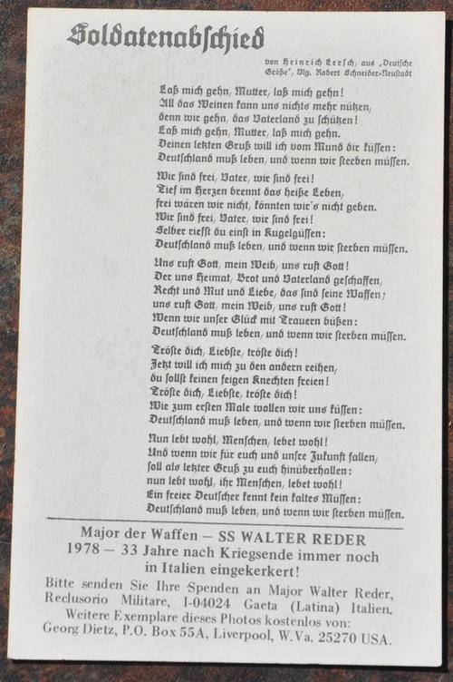 Photos - WORLD WAR II - Major der Waffen-SS Walter Reder - BRILLIANT ...