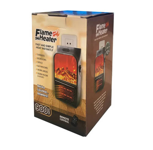 Heaters - Mini Electric Wall-outlet Flame Heater Plug-in Air Warmer was ...