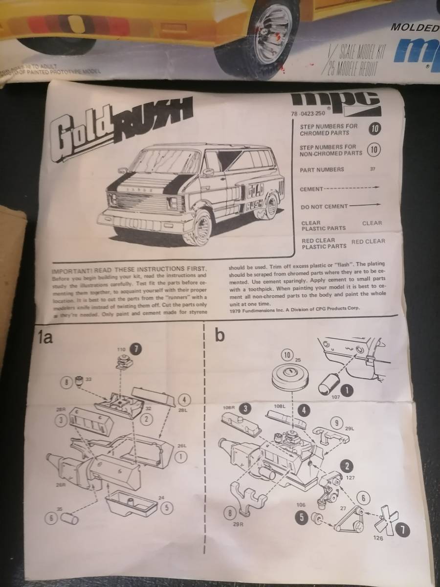 Collectable Cars - 1978 Vintage MPC 1/25 Gold Rush Custom Dodge Van ...