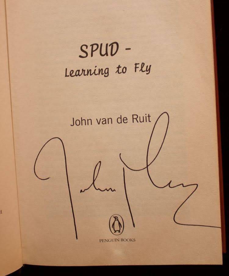 South African - SPUD - Learning to Fly - John van de Ruit - Signed ...